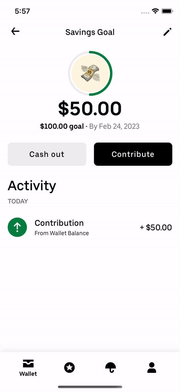 How can I move money between my Savings Goal and my primary balance? – Uber
