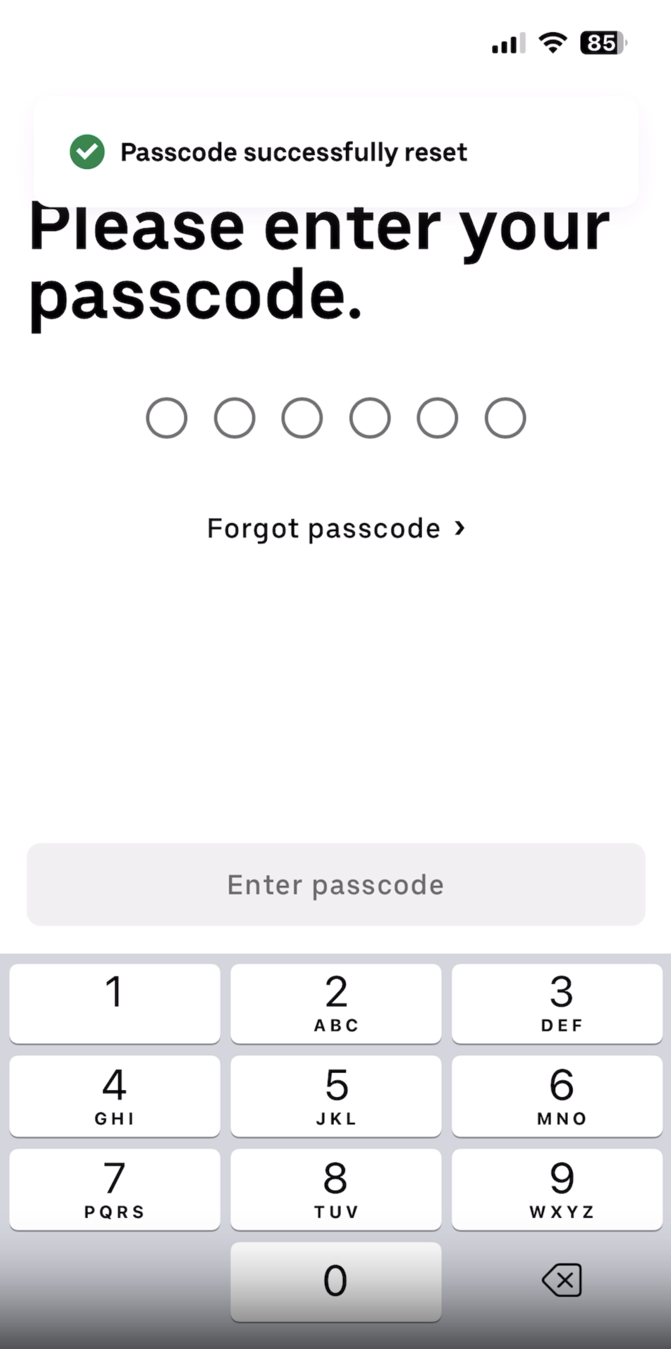 How do I reset my passcode? – Uber