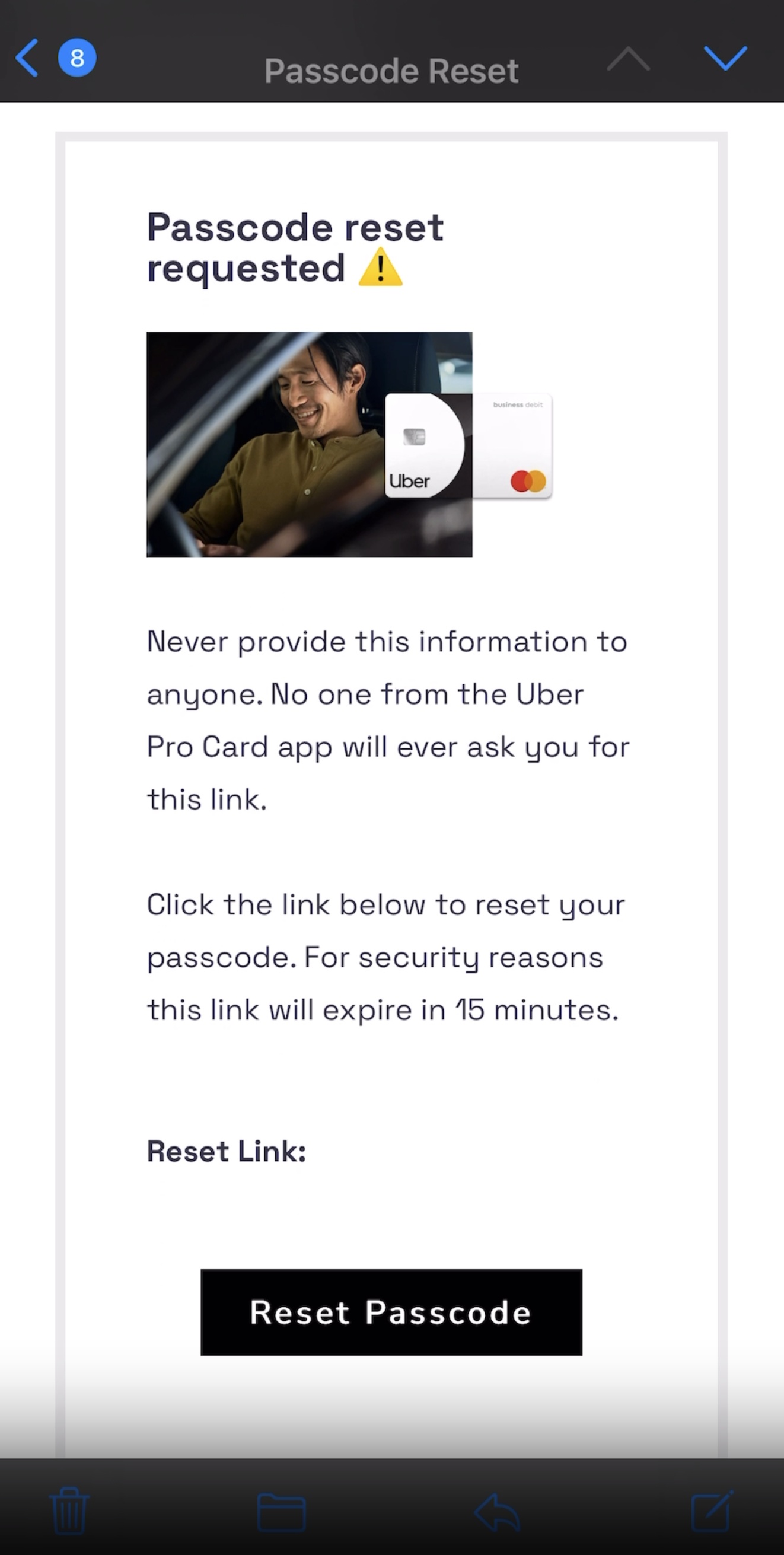 How do I reset my passcode? – Uber