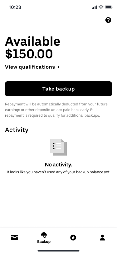 Am I eligible for Backup Balance? – Uber