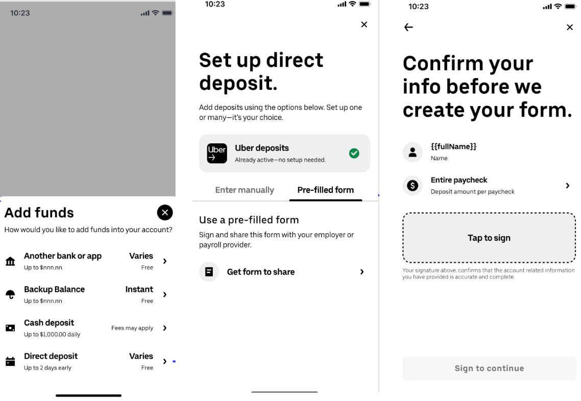 How do I add my direct deposit to my Uber Pro Card account? – Uber