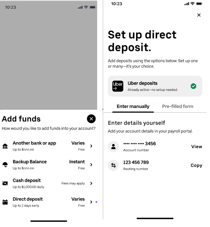 How do I add my direct deposit to my Uber Pro Card account? – Uber